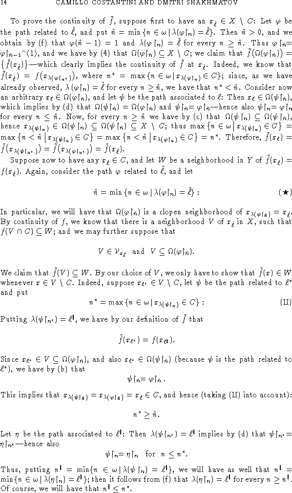 P. 14: Examples concerning extensions of continuous functions, by Camillo Costantini and Dmitri ...