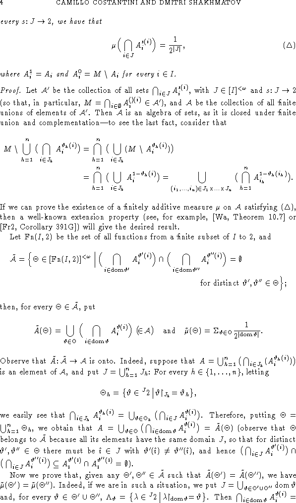 P. 4: Examples concerning extensions of continuous functions, by Camillo Costantini and Dmitri ...