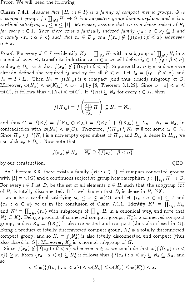 P. 16: Weight of closed subsets topologically generating a compact group, by Dikran Dikranjan ...