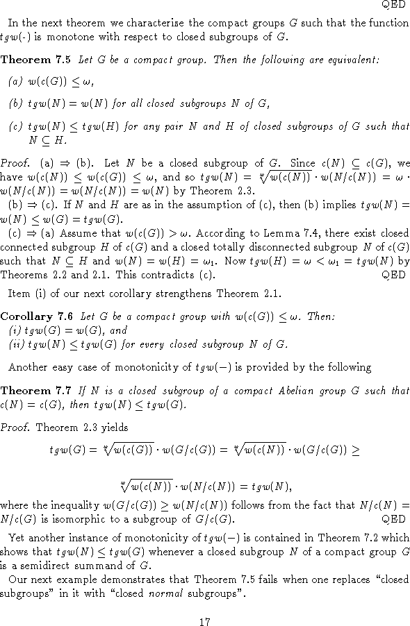 P. 17: Weight of closed subsets topologically generating a compact group, by Dikran Dikranjan ...