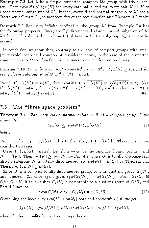 P. 18: Weight of closed subsets topologically generating a compact group, by Dikran Dikranjan ...